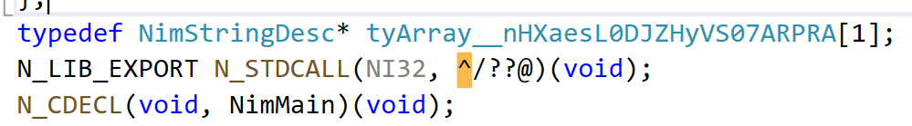 dynlib/exportc special character escaping does not work · Issue #19945 · nim-lang/Nim · GitHub