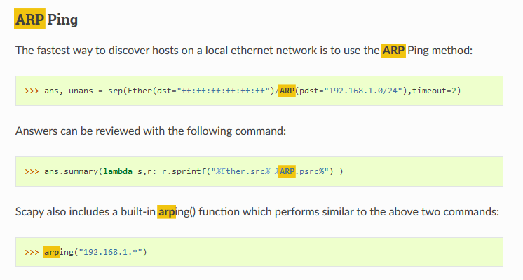 Issue with ARP function when using CIDR notation · Issue #3004 · secdev/scapy · GitHub