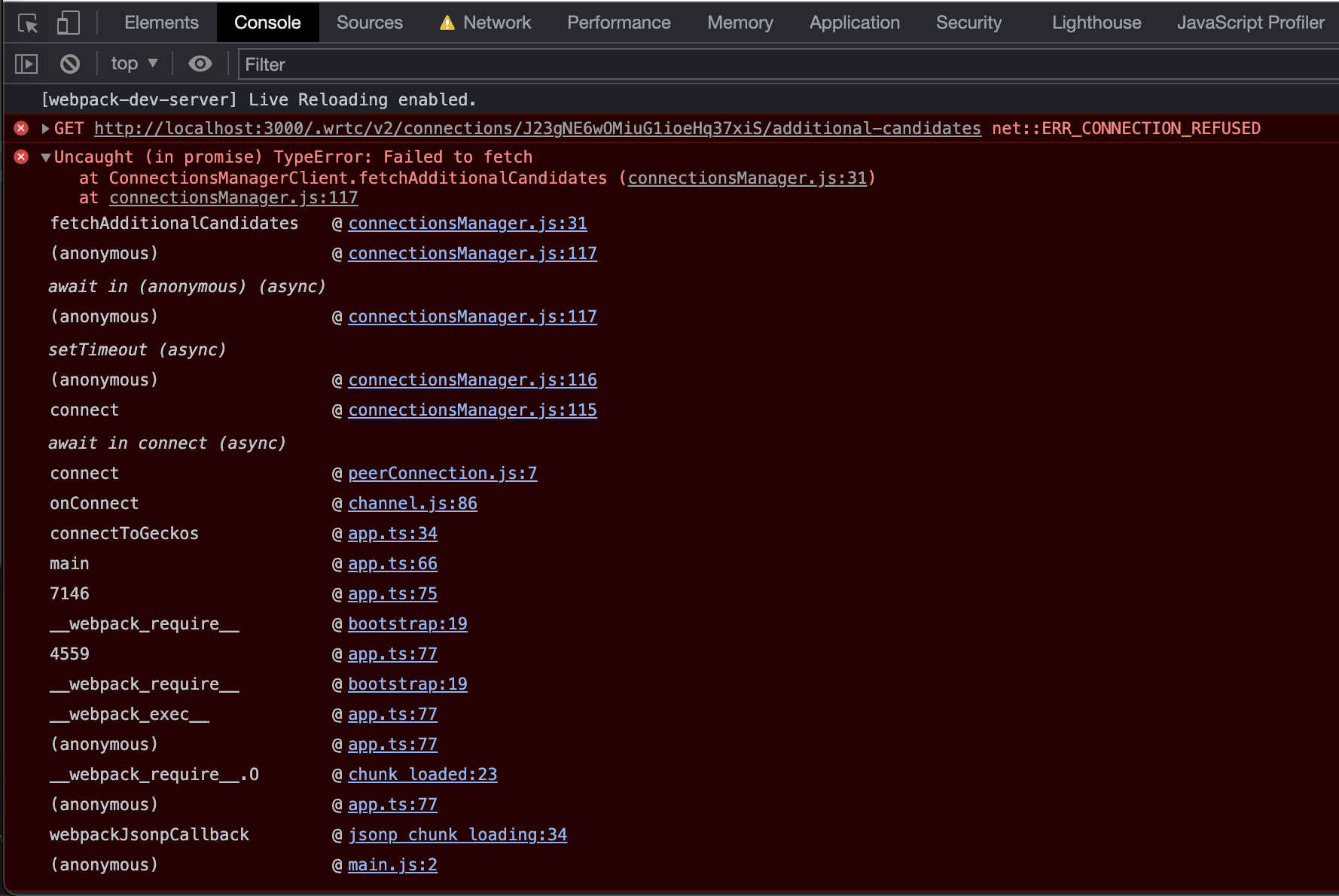 Uncaught exception in connections manager on connection breakup · Issue #150 · geckosio/geckos ...
