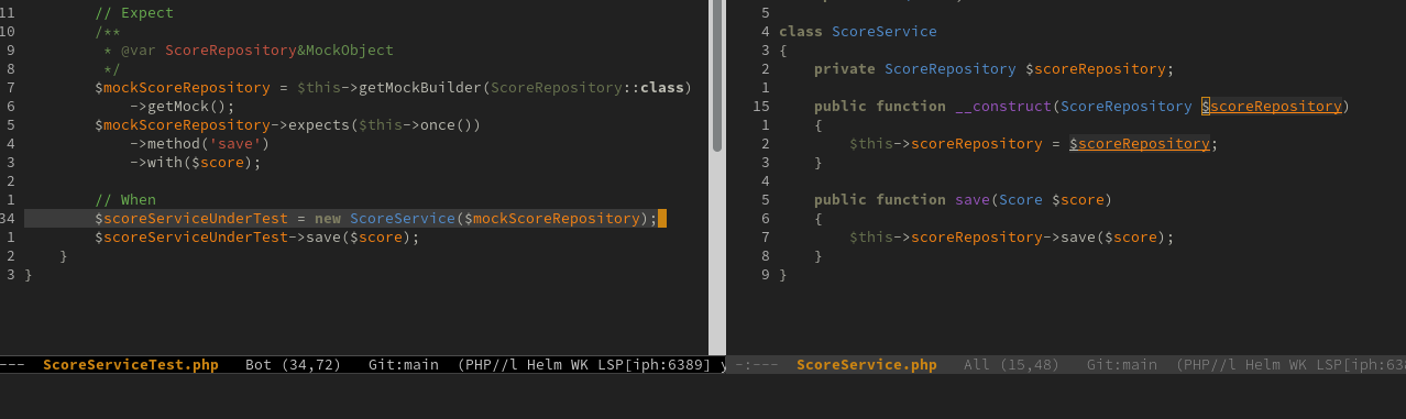 Intelephense is unable to recognize a type of PHPunit's `createMock` function output. `$0` is ...