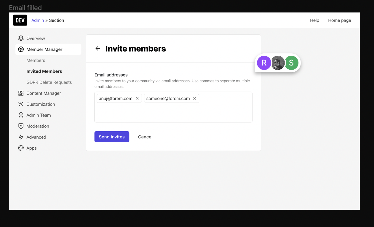 Invited Members: Bulk Invite Users · Issue #17453 · forem/forem · GitHub