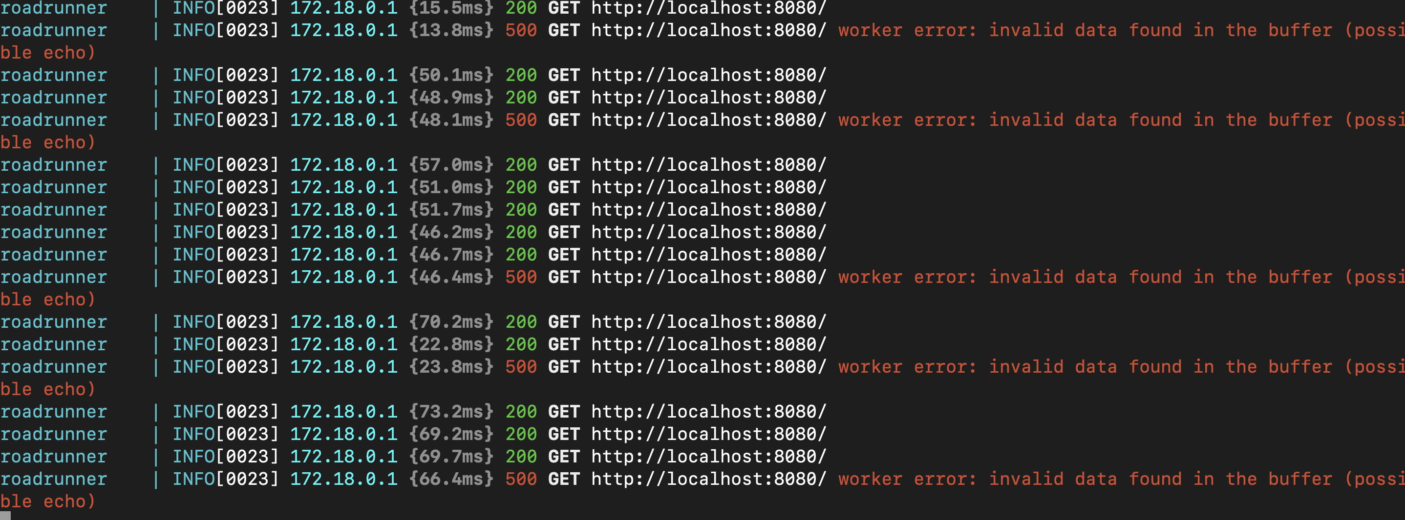 [BUG] worker error: invalid data found in the buffer (possible echo) when using large Json ...