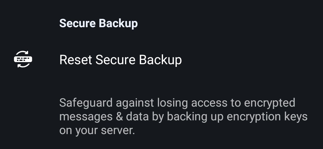 Key Backup Status · Issue 1816 · Element Hqelement Android · Github