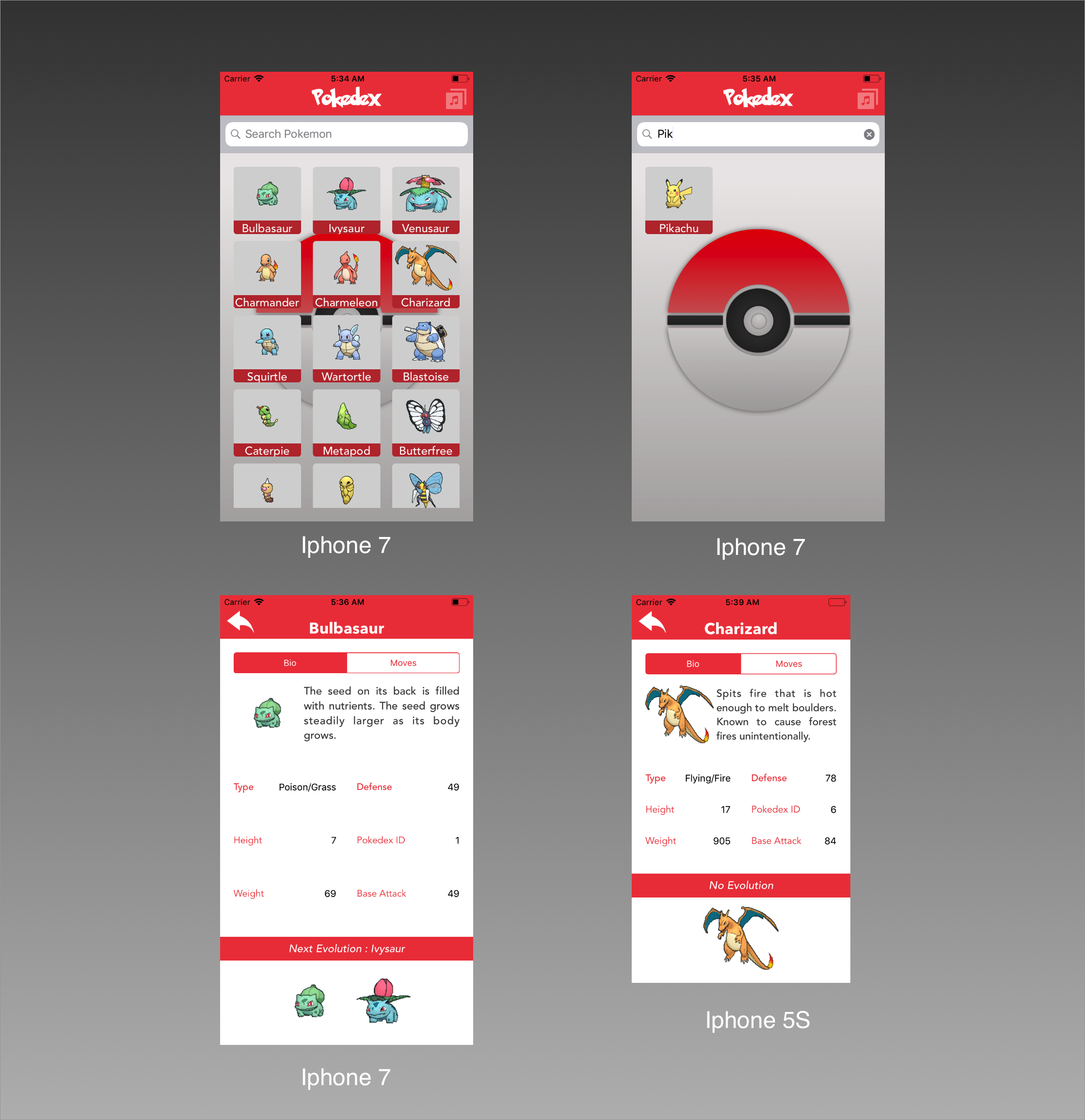 GitHub - jaskeeratbhatia/Pokedex: Pokemon Directory Application
