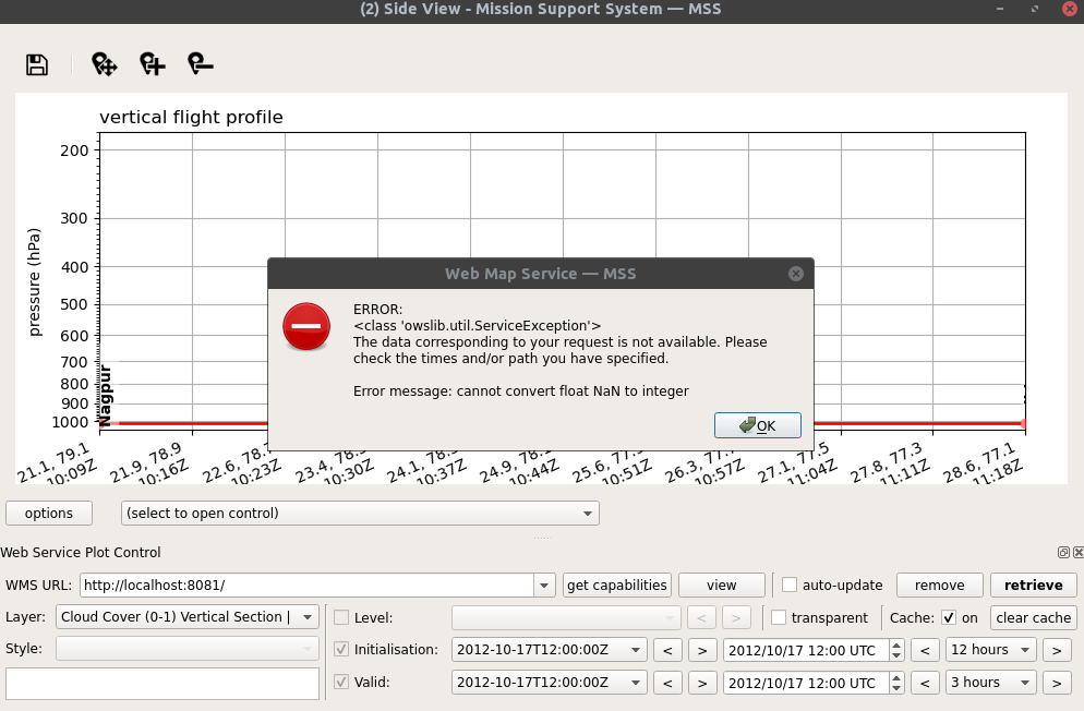 no data within the margins -> sideview with demodata crashes -> improve error message · Issue ...