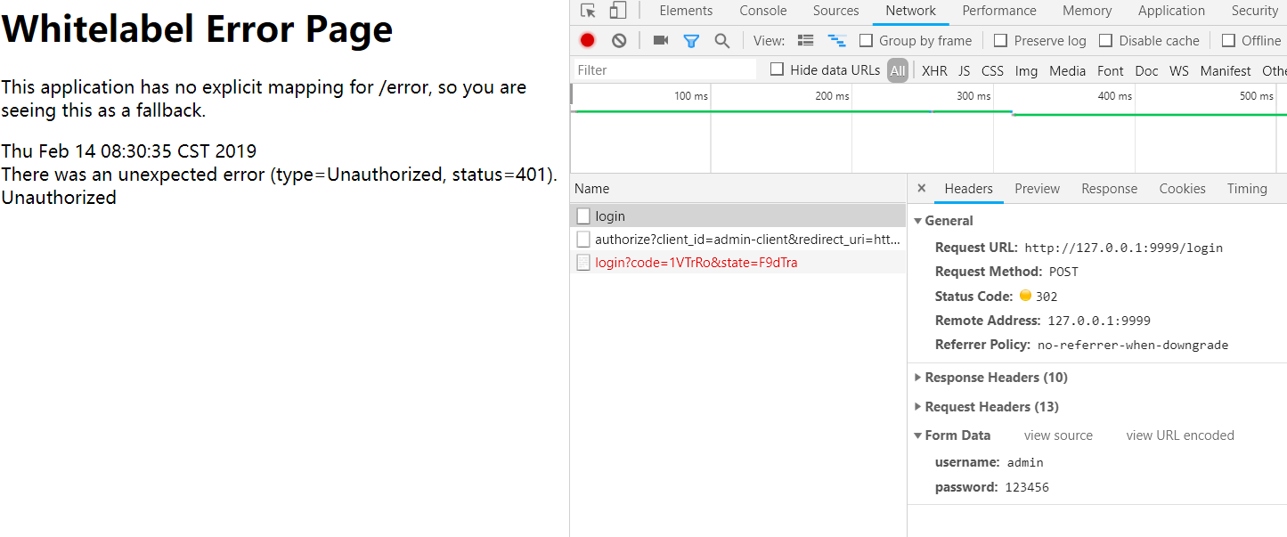 401 Appears When Login Of Client Server Is Returned After The Authorization Server Is