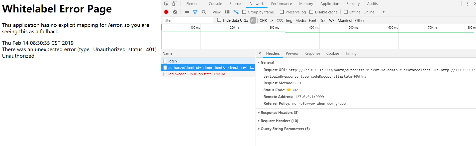401 Appears When Login Of Client Server Is Returned After The Authorization Server Is