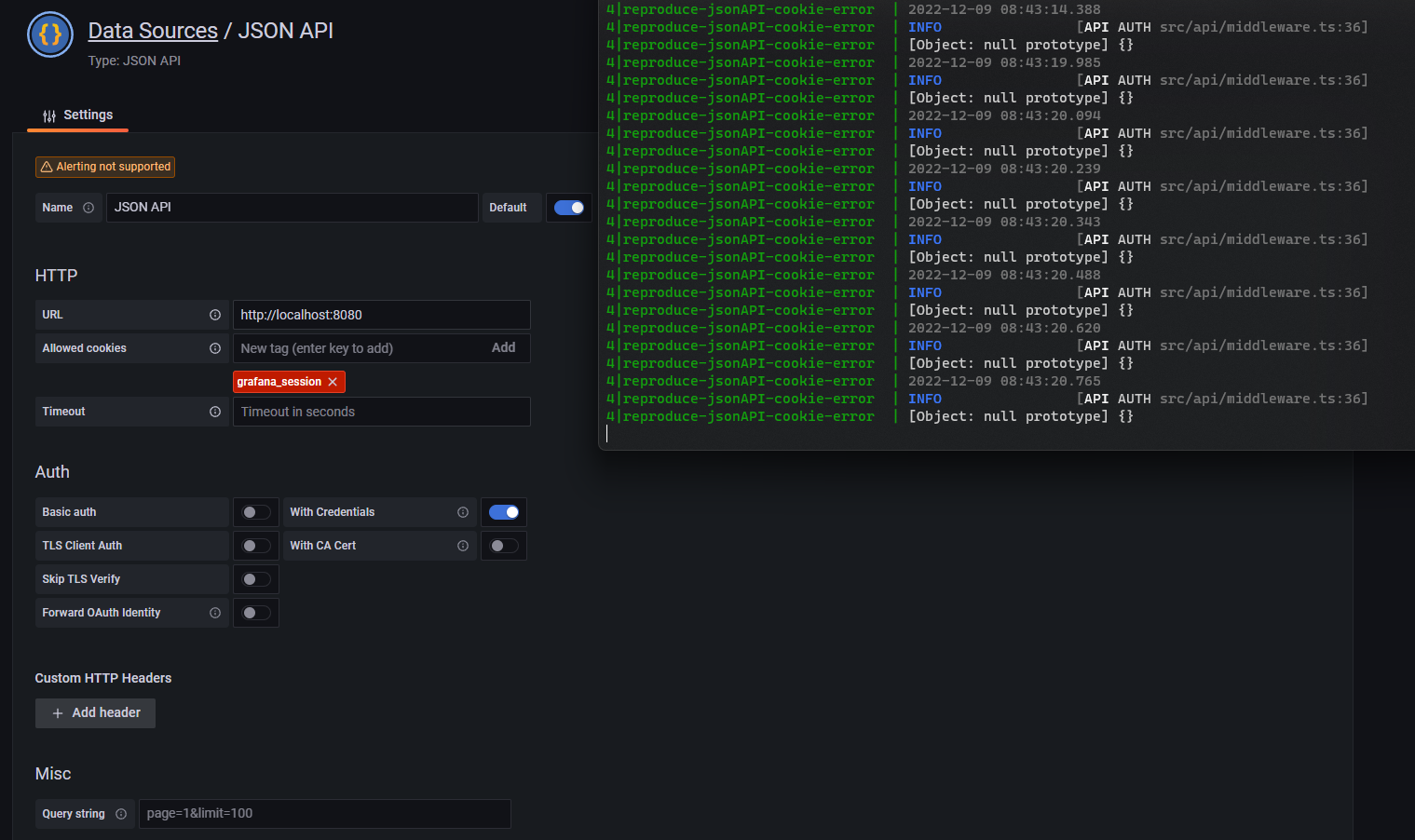 Allowed cookies does not work · Issue #319 · grafana/grafana-json-datasource · GitHub