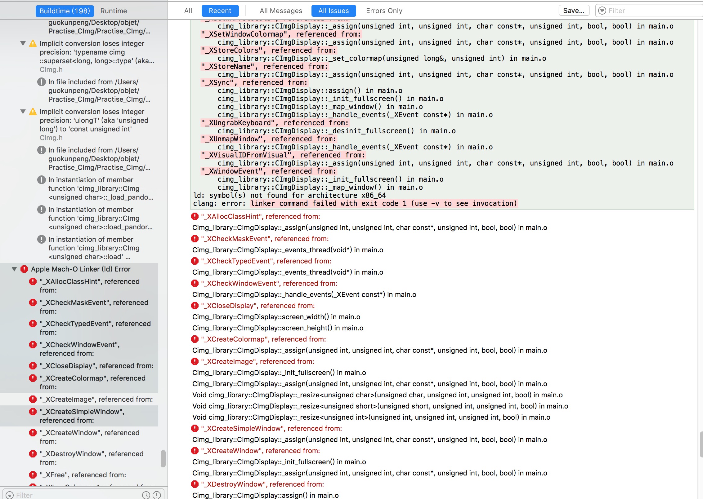 Error : Can't build the code with CImg.h in Xcode · Issue #186 · GreycLab/CImg · GitHub