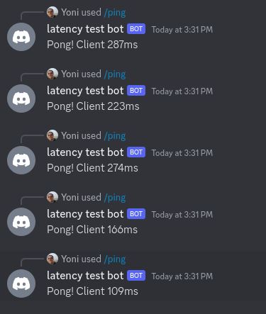 The bot sends the reply but it takes a long time to reach the discord ...