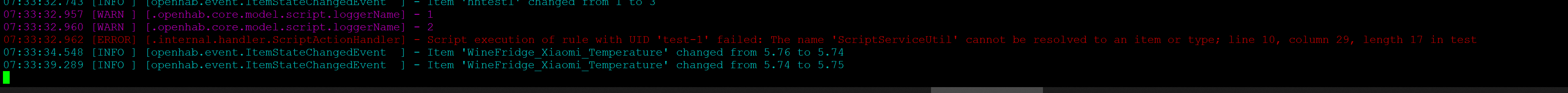 try/catch not quashing exception in rules DSL · Issue #2096 · openhab/openhab-core · GitHub