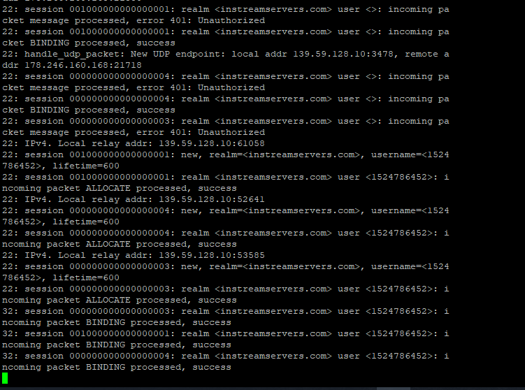Cannot find credentials of user (Opera) - My turn server broken · Issue #238 · coturn/coturn ...