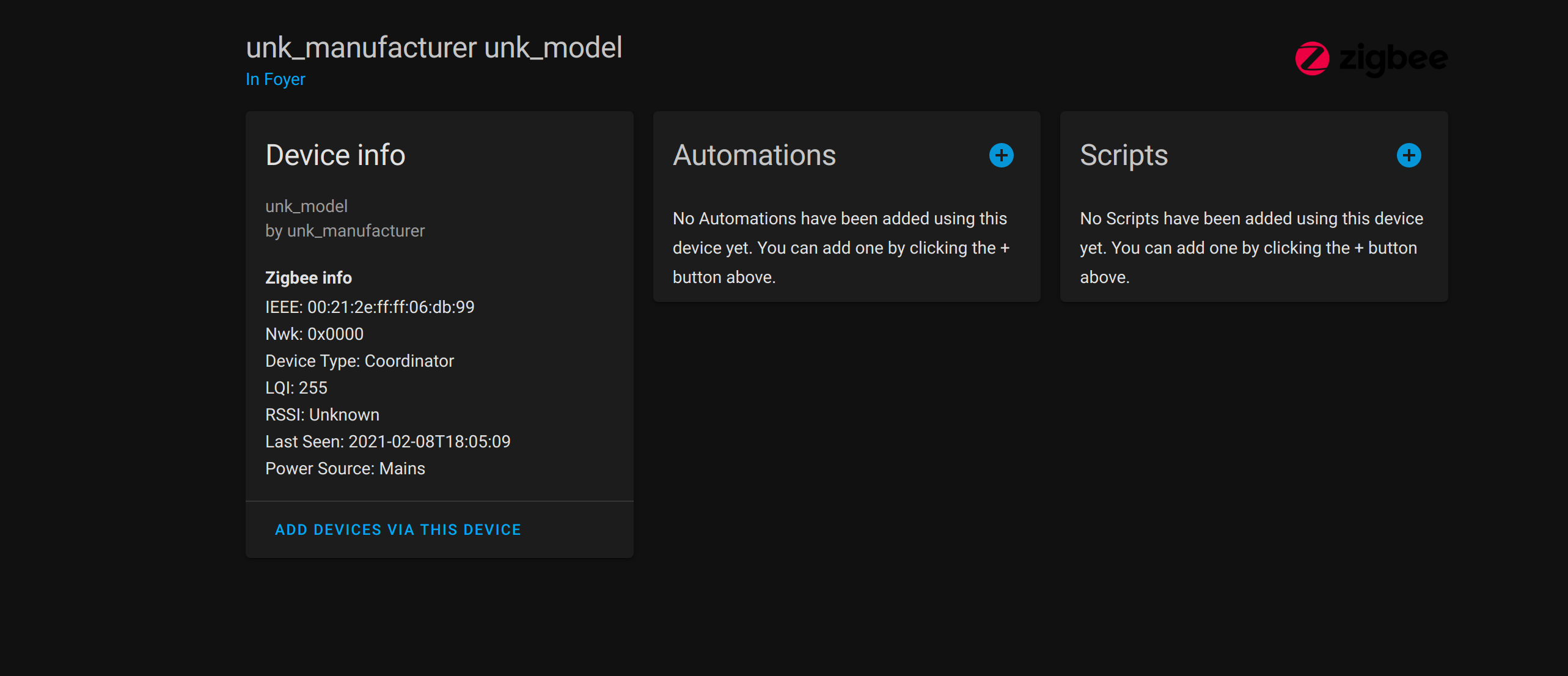 removed ConBee2 controller showing as unk_model in devices list · Issue #46258 · home-assistant ...