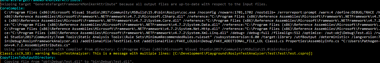 Roslyn code analyzers: truncated message in output window · Issue #1455 ...
