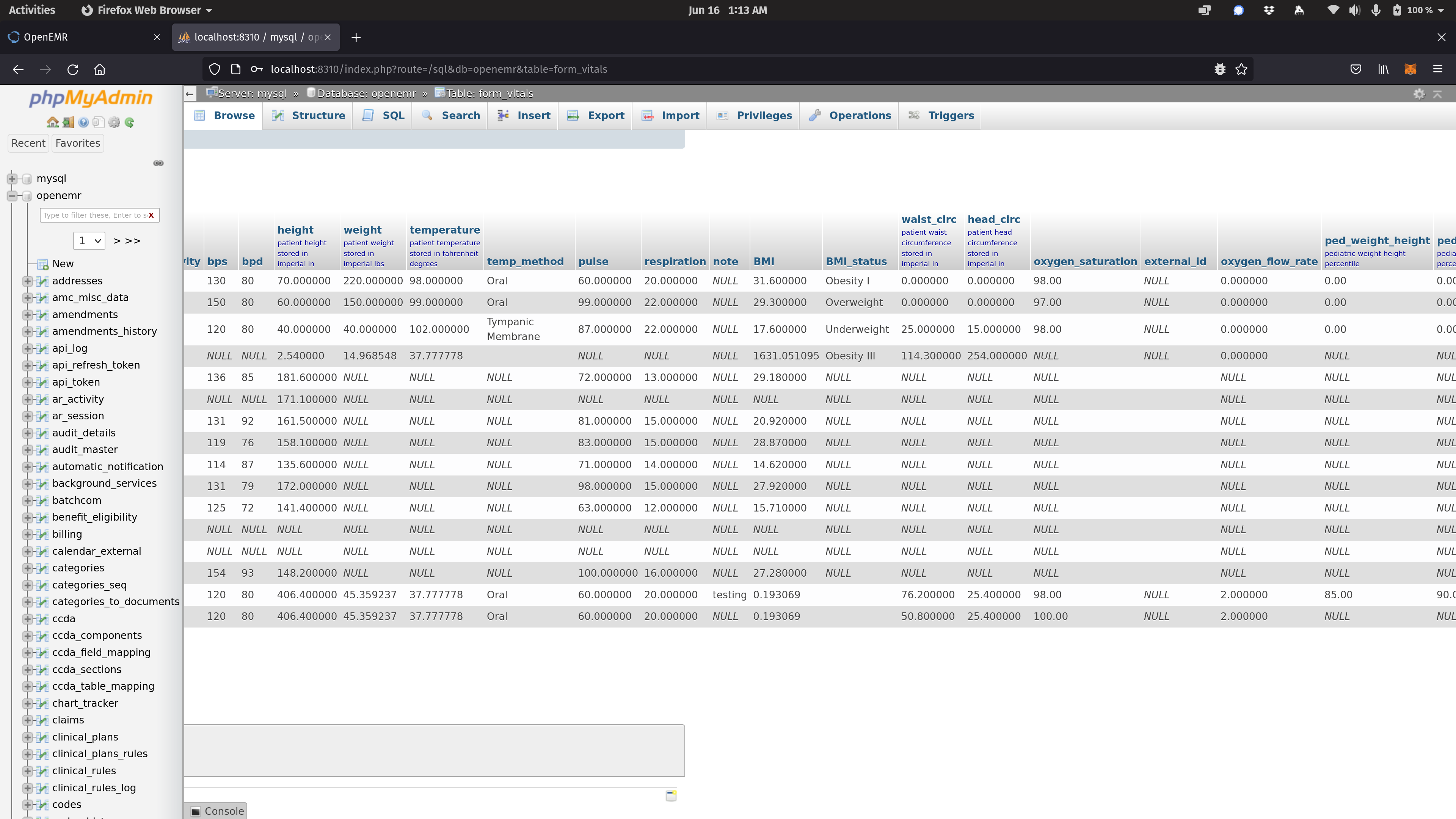 several vital form bugs · Issue #5496 · openemr/openemr · GitHub