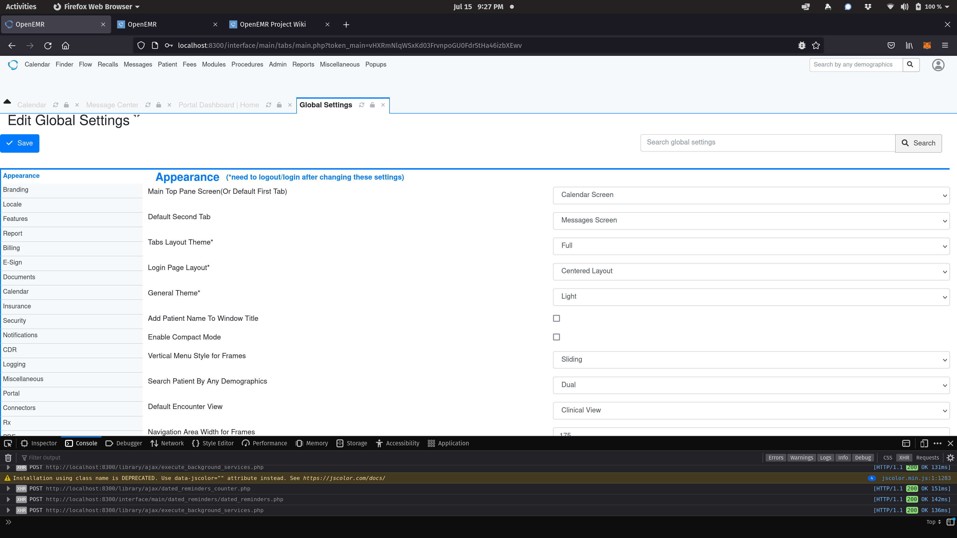 Release Blocking Issue With Styling · Issue 5607 · Openemropenemr · Github 