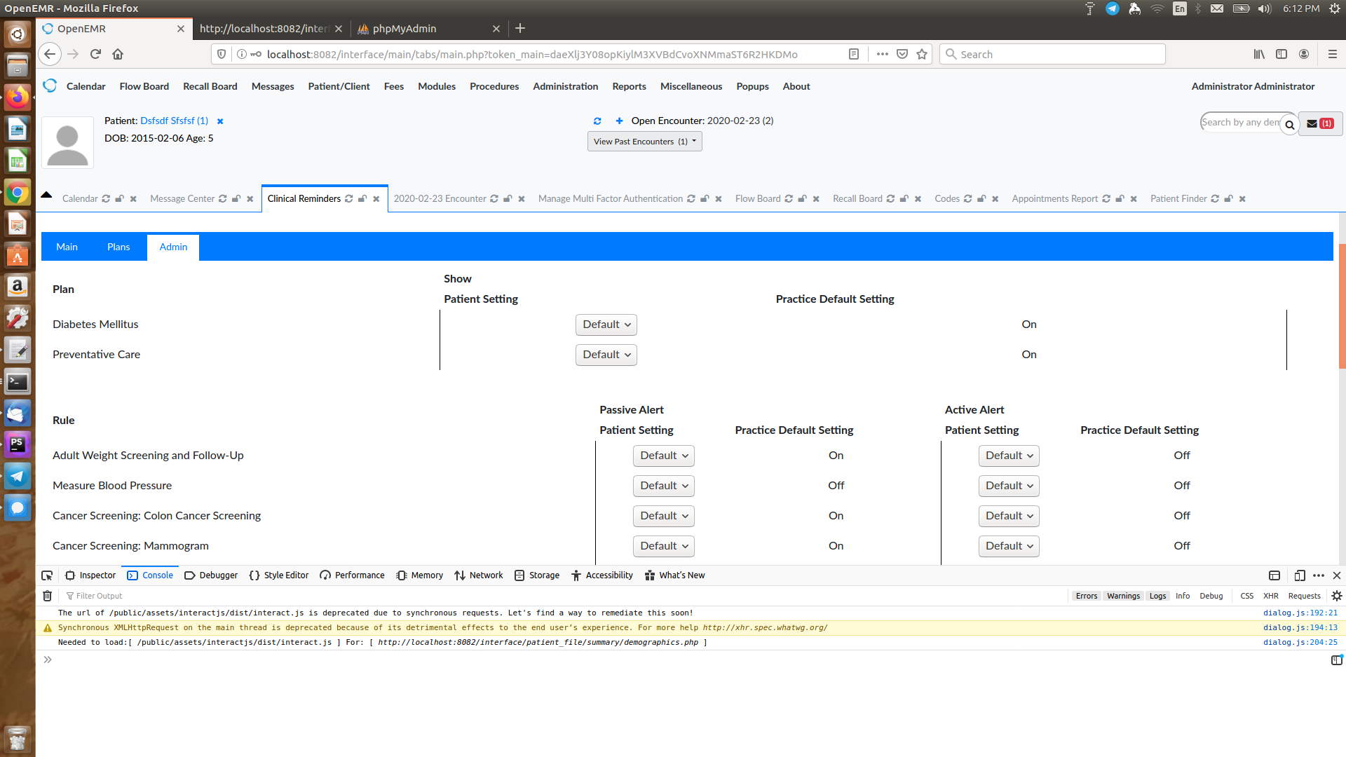 Improve gui at Patient Summary - Edit Clinical Reminder - Admin · Issue #2961 · openemr/openemr ...