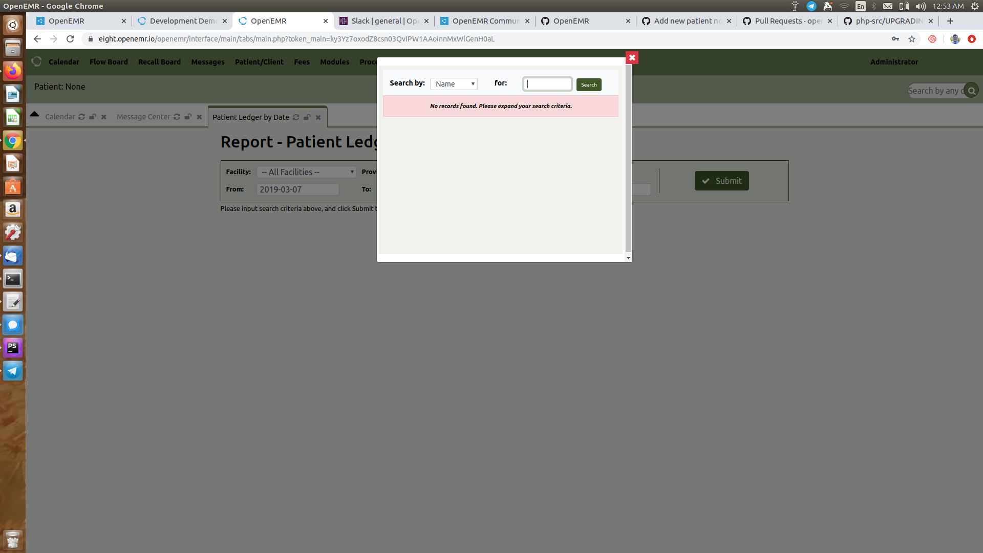 Add new patient not working · Issue #3100 · openemr/openemr · GitHub