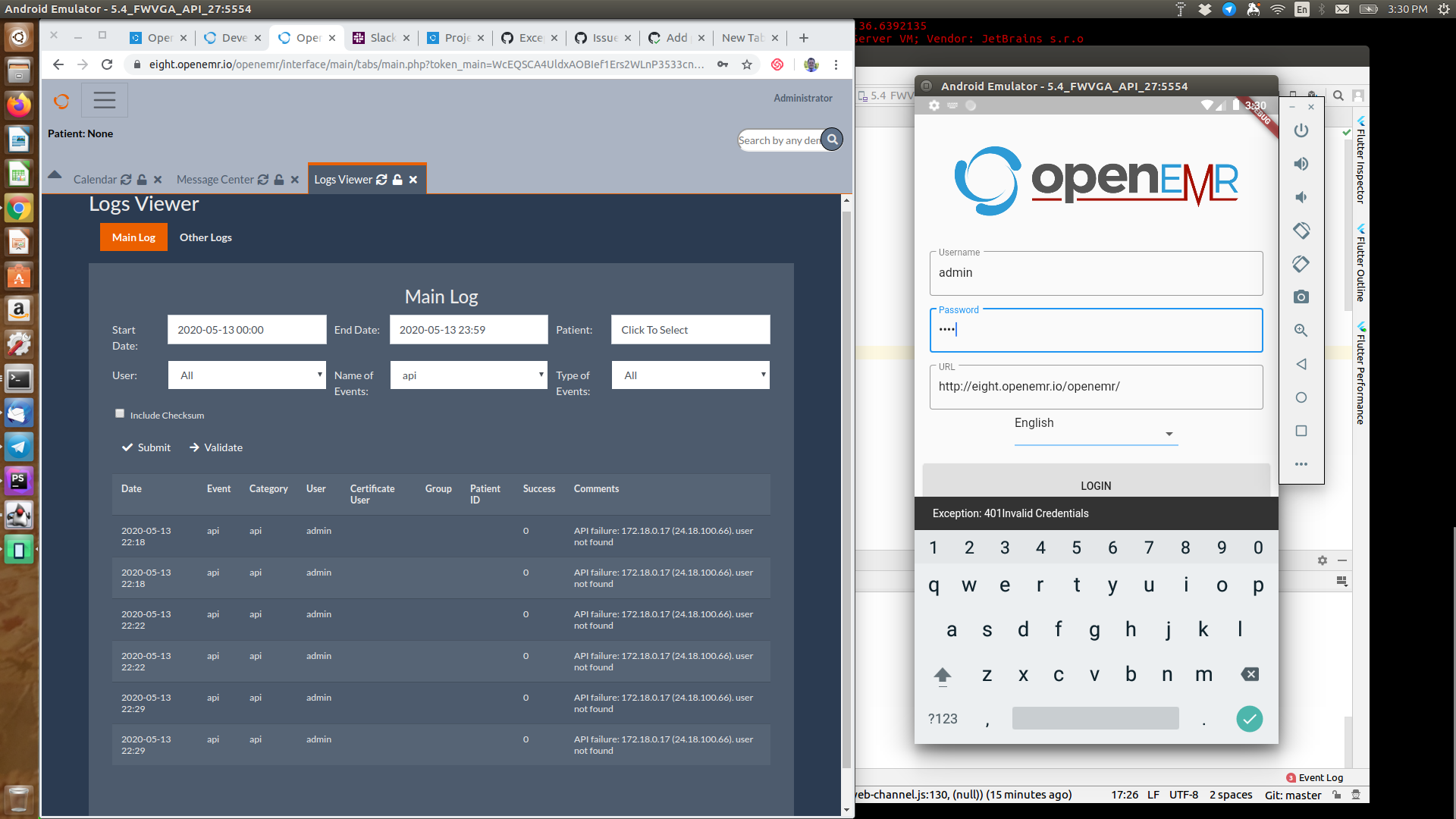 Exception: 401Invalid Credentials · Issue #11 · openemr/app-flutter-openemr · GitHub