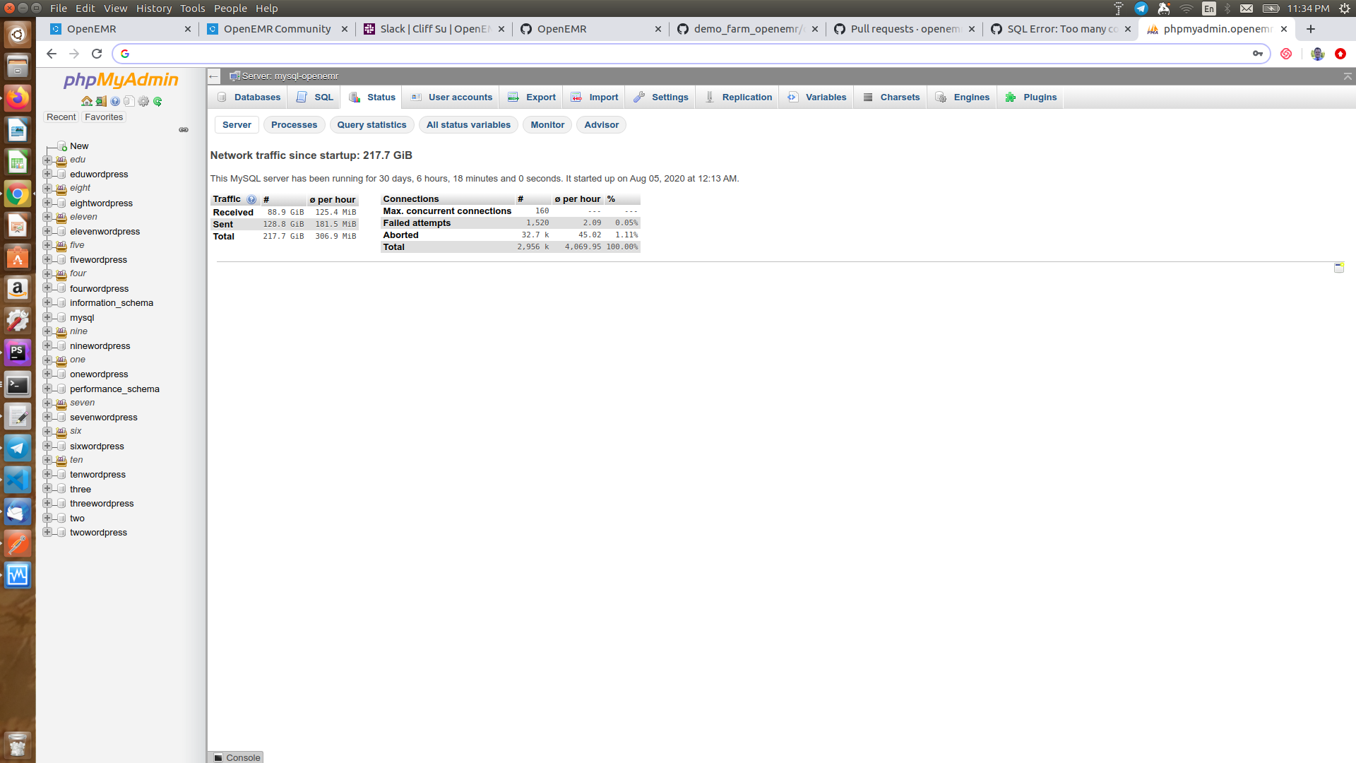 SQL Error: Too many connections · Issue #3904 · openemr/openemr · GitHub