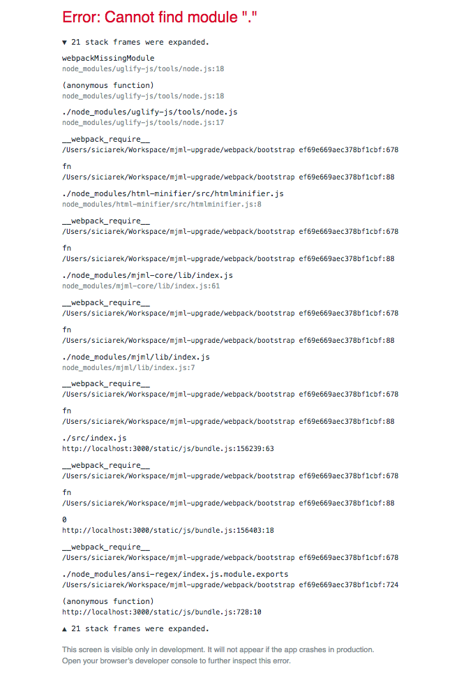 Problem With Usage In Create React App Application · Issue 1108 · Mjmlio Mjml · Github