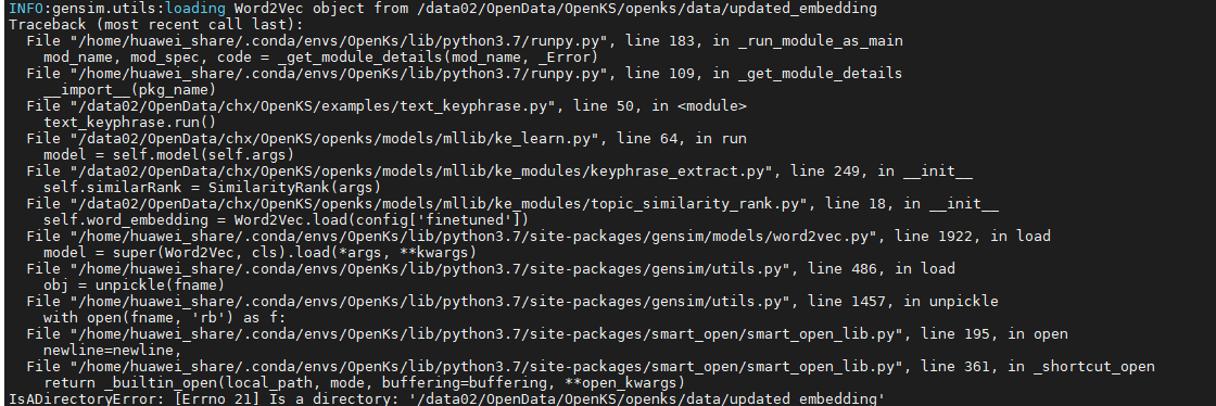 预训练中文词向量不能读取 · Issue #23 · ZJU-OpenKS/OpenKS · GitHub