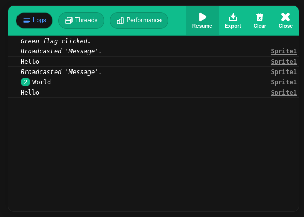 Debugger single stepping changes behaviour of broadcasts · Issue #4210 · ScratchAddons ...