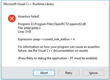 Assertion failed errors in file "peep/peep.c" on parks from nedesigns.com · Issue #5658 ...