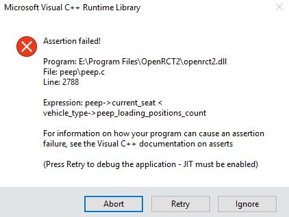 Assertion failed errors in file "peep/peep.c" on parks from nedesigns.com · Issue #5658 ...