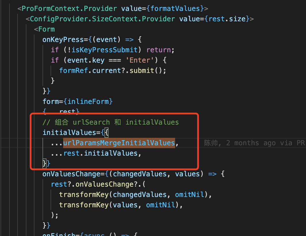 🧐[问题] 对Pro-Form里当syncUrl为 true时设置 initialValues 优先级的疑问 · Issue #4595 · ant-design/pro-components ...