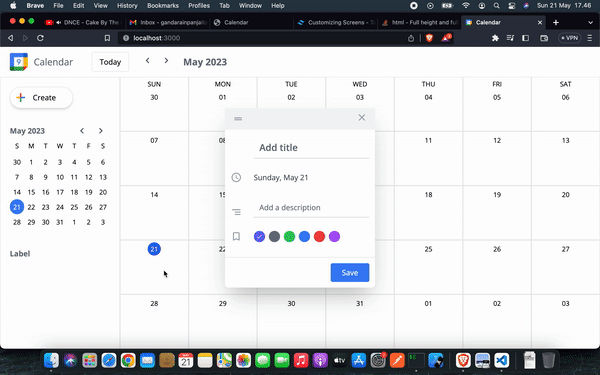 GitHub - gandarain/calendar: Calendar