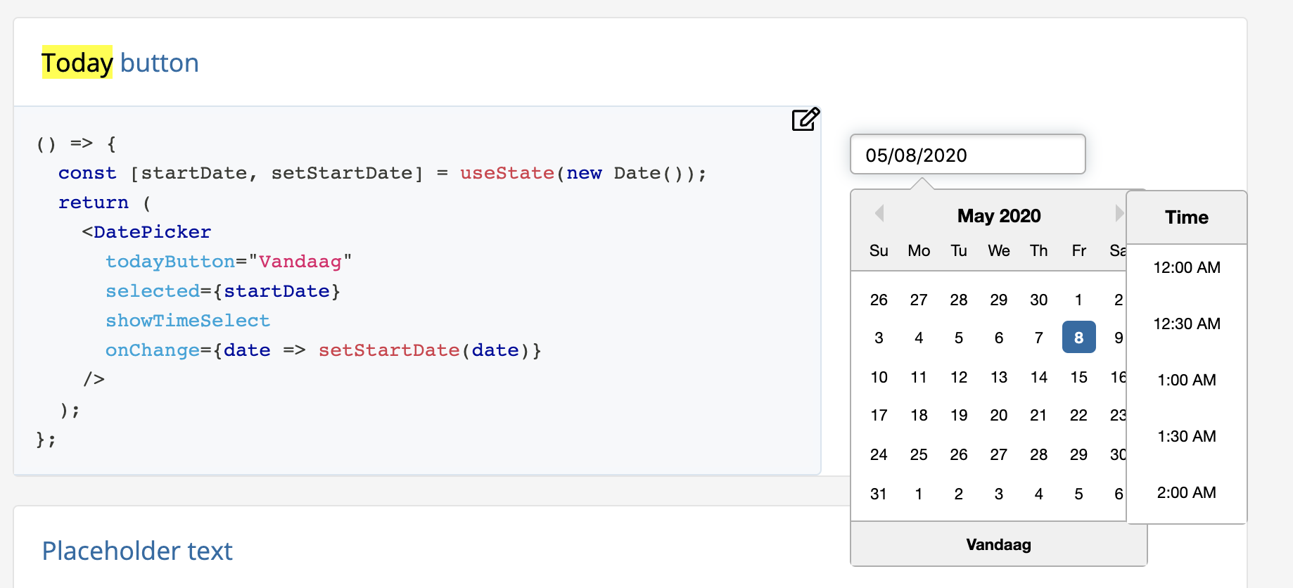 Today Button With Time Select · Issue 2137 · Hacker0x01 React Datepicker · Github