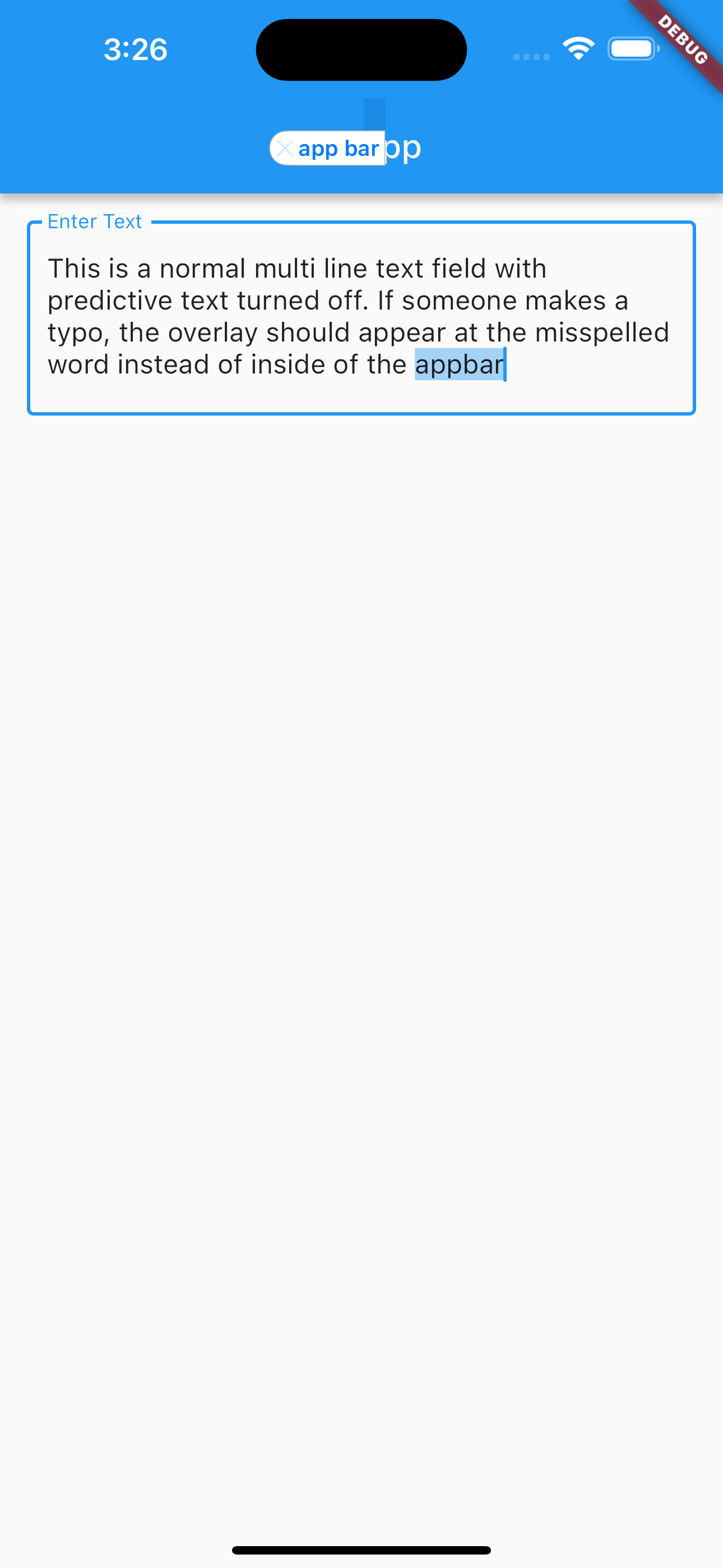 bug(ios): Misaligned Spelling Suggestion When Predictive Is Off In Settings · Issue #130170 ...