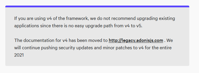 Gives us back the Docs for for Version 4.x · Issue #2569 · adonisjs/core · GitHub