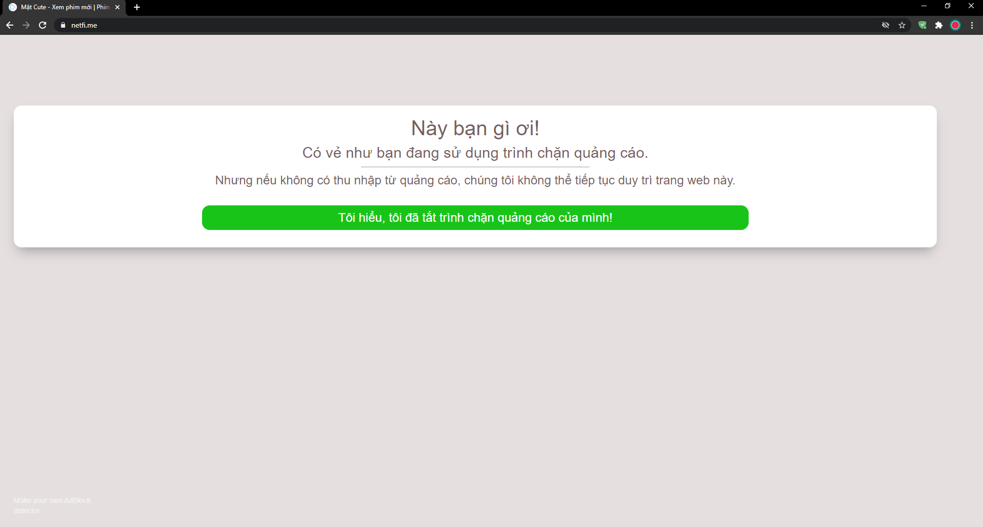 Failed to bypass antiadblock at netfi.me · Issue #78111 · AdguardTeam/AdguardFilters · GitHub