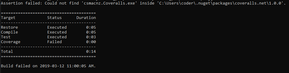 Coveralls Integration broken · Issue #255 · nuke-build/nuke · GitHub
