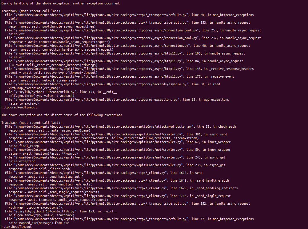 Many network issues identified during scans · Issue #394 · wapiti-scanner/wapiti · GitHub
