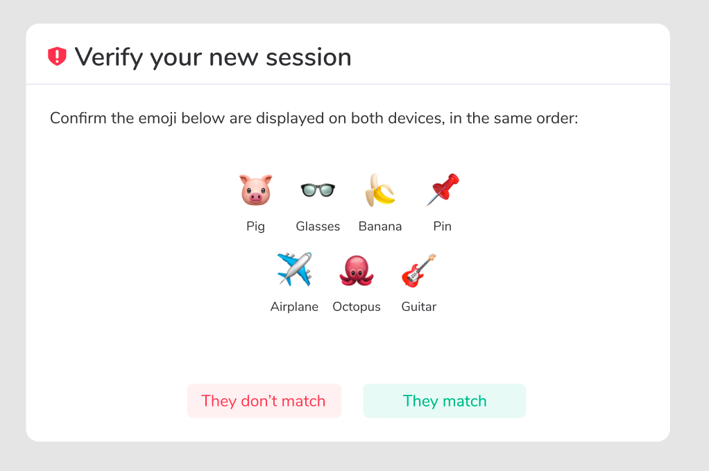 Complete Security Emoji Match Buttons Oddly Left Aligned · Issue 13055 · Element Hqelement Web