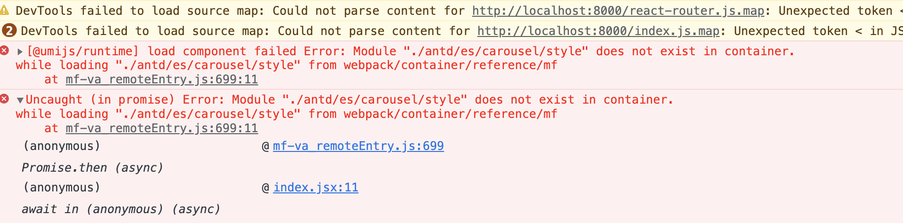 本地代码 加上 Antd 的 Select组件 就报错 急急急急急 等着用呀 · Issue #9643 · ant-design/ant-design-pro · GitHub