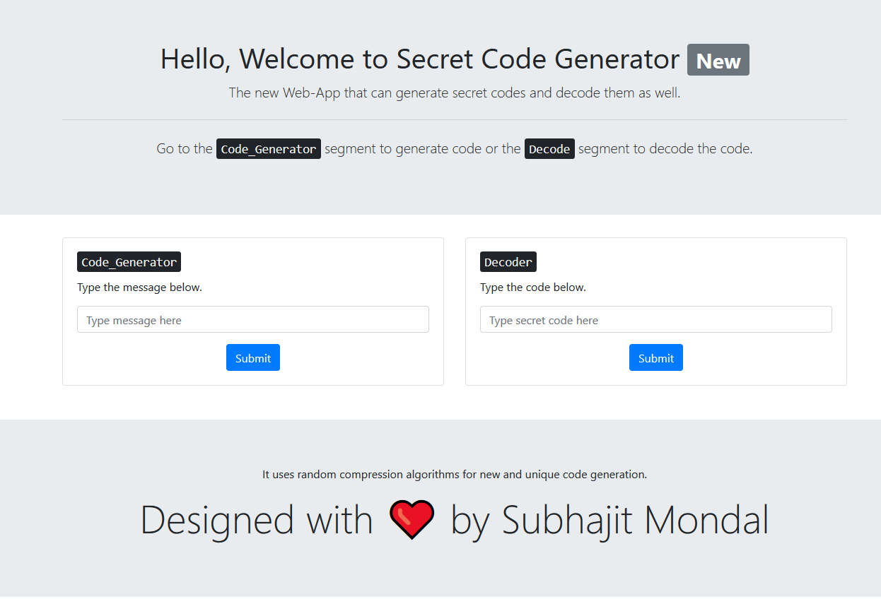 Secret Code Generator