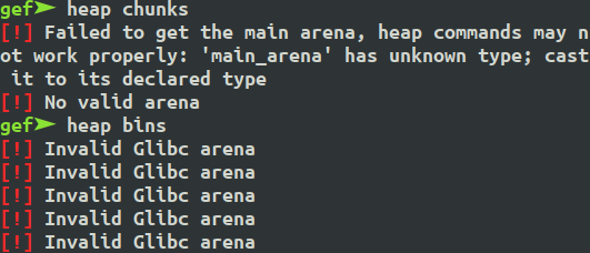 Heap command failed · Issue #423 · hugsy/gef · GitHub
