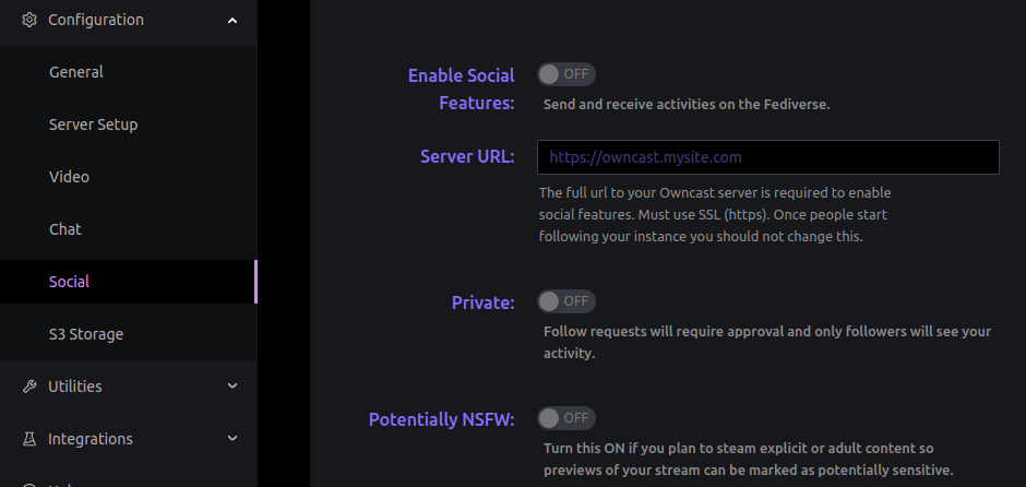 Make the reason for federation hindrance more visible · Issue #1673 · owncast/owncast · GitHub