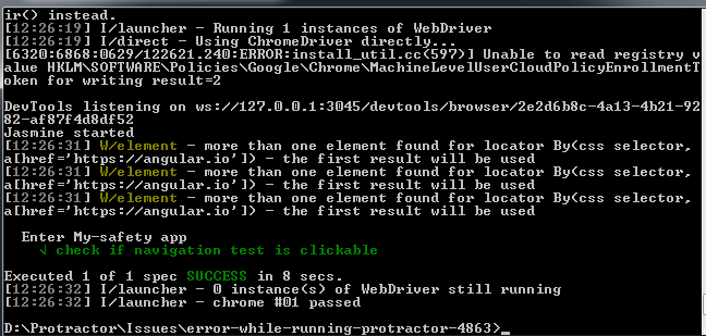 Error While Running Nf Js · Issue 4863 · Angular Protractor · Github