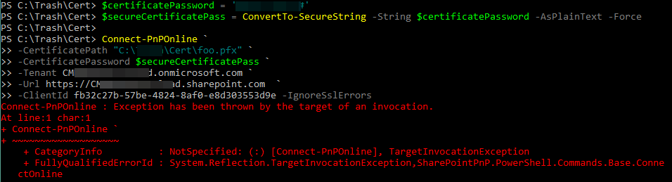 Connect-PnPOnline with certificates does not work · Issue #2181 · pnp ...