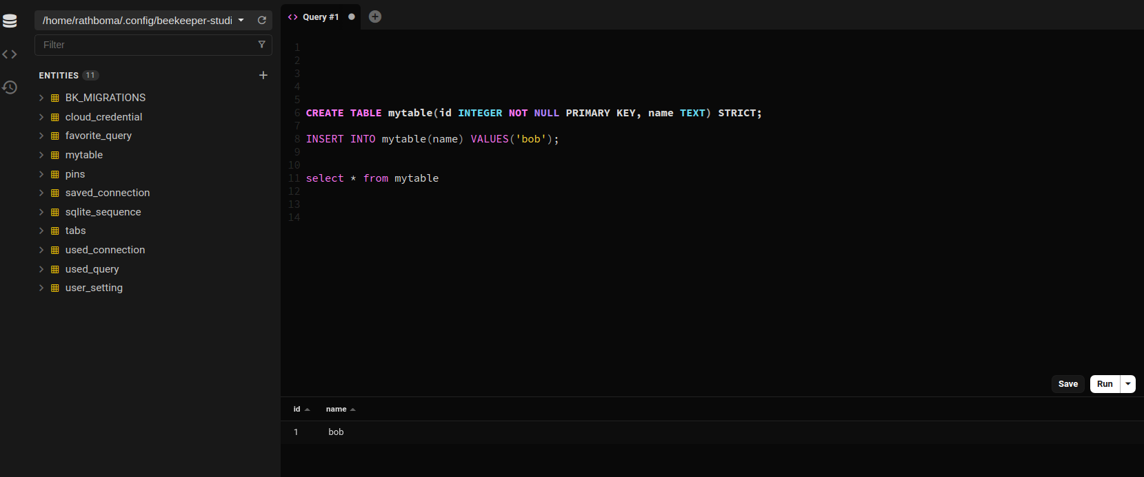 BUG: Can't query SQLite db using a STRICT table · Issue #991 · beekeeper-studio/beekeeper-studio ...