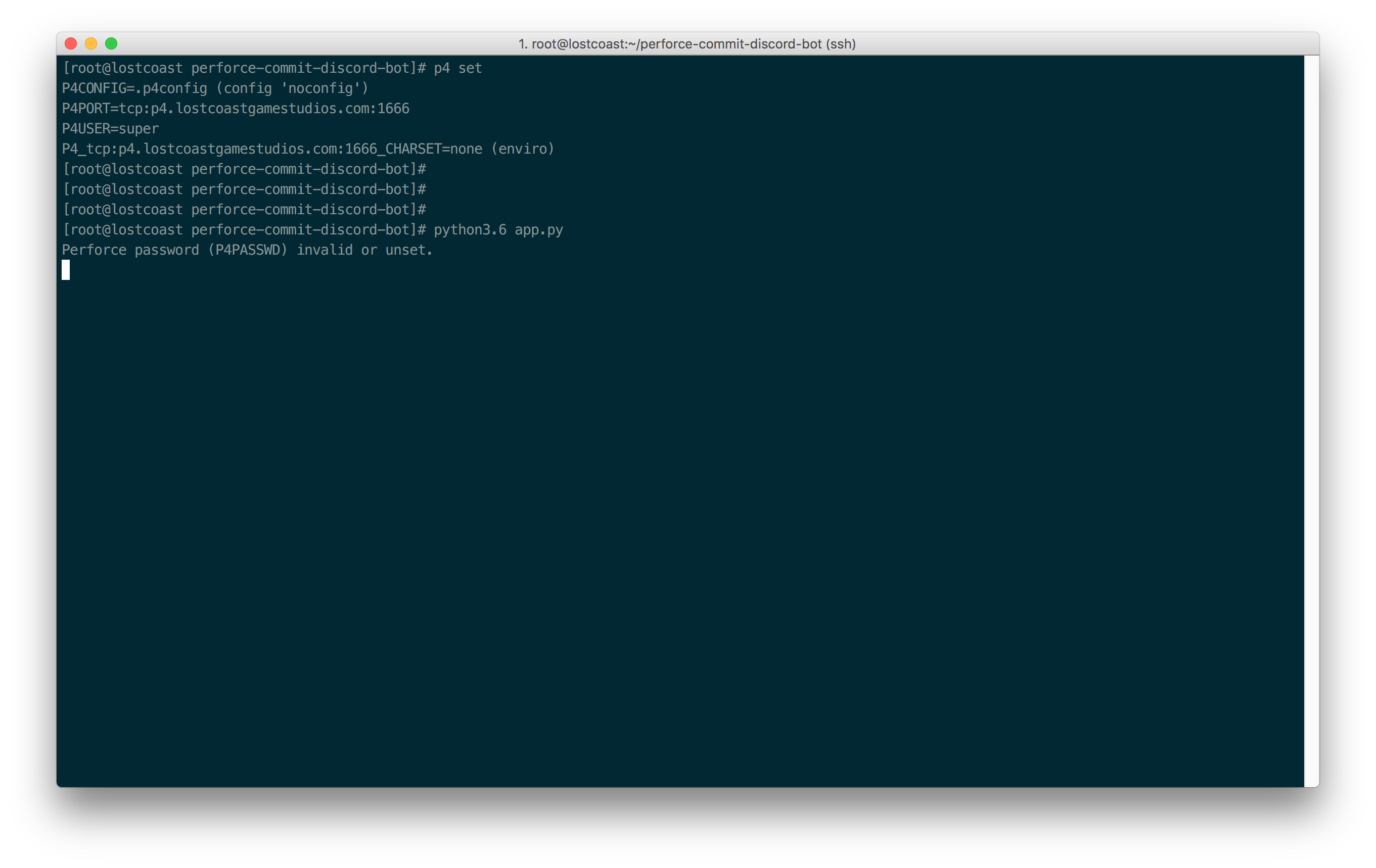 P4PASSWD invalid or unset · Issue #7 · JamesIves/perforce-commit-discord-bot · GitHub