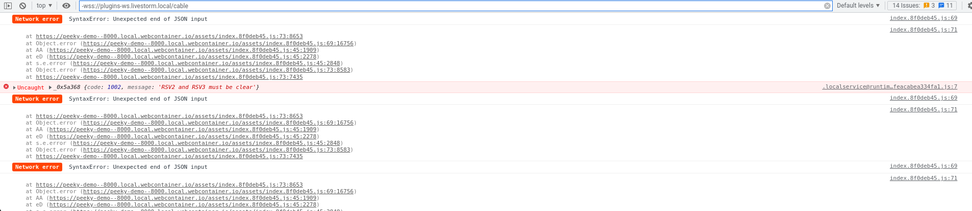 'SyntaxError: Unexpected end of JSON input' when running peeky ui · Issue #563 · stackblitz ...