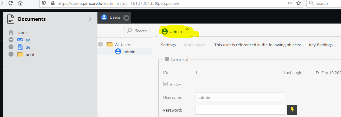 Users View In Admin Ui Issues · Issue 8226 · Pimcorepimcore · Github