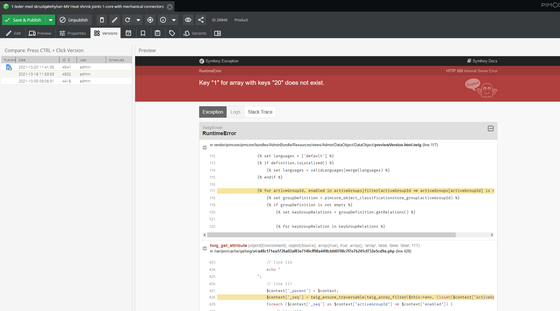 [Bug]: Cannot view/restore versions of Objects with Classification Stores · Issue #10661 ...