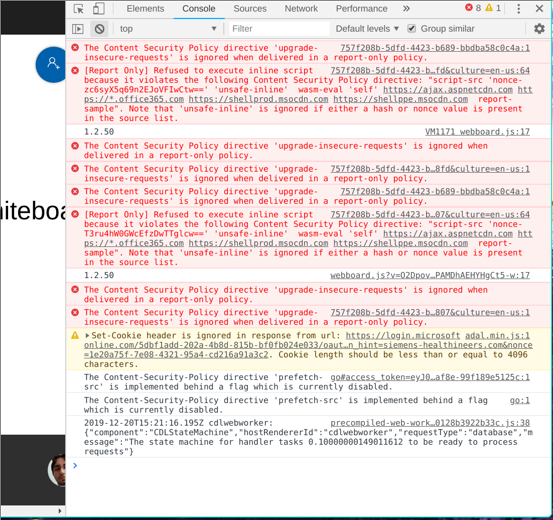 Whiteboard feature doesn't work (loading forever) · Issue #312 ...
